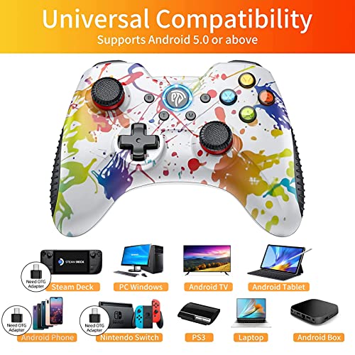 EasySMX Wireless 2.4g Gaming Controller Support PC Steam and PS3, Android, Vista, TV Box Portable Gaming Joystick Gamepad