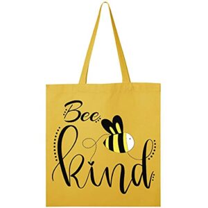 inktastic bee kind tote bag yellow 3e757