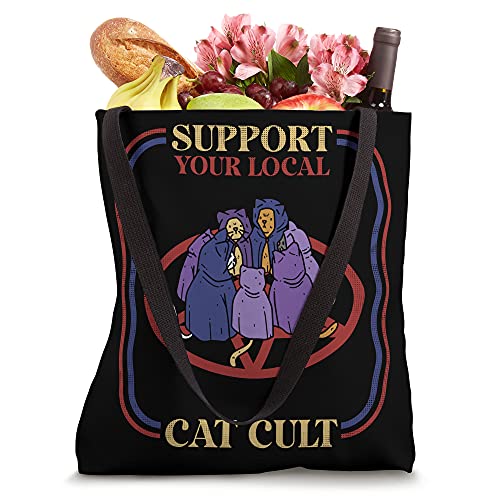 Support Your Local Cat Cult Occult Witch Gothic Tote Bag