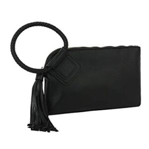 Clutch Wristlet Evening Bags Purse Wallet For Women, Vegan Leather by Metro Muse (Black) Small