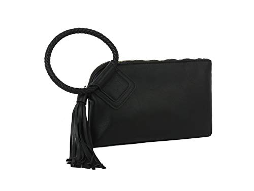 Clutch Wristlet Evening Bags Purse Wallet For Women, Vegan Leather by Metro Muse (Black) Small