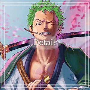 KAIWALK Anime Poster Roronoa Zoro Print on Canvas Painting Wall Art for Living Room Decor Boy Gift (Unframed, Zoro 1)