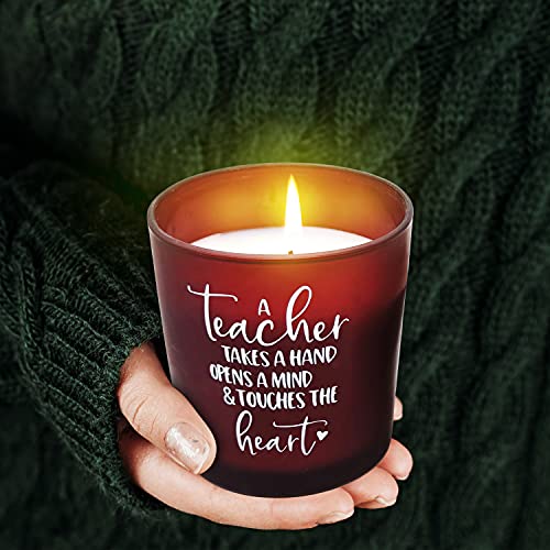 Teacher Gifts, Scented Candles for Teacher-A Teacher Takes a Hand, Opens a Mind & Touches The Heart-Future Teacher Gifts, Teacher Retirement Gifts for Women, Teacher Appreciation Gifts (Vanilla)