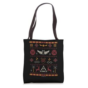 harry potter stitched theme tote bag