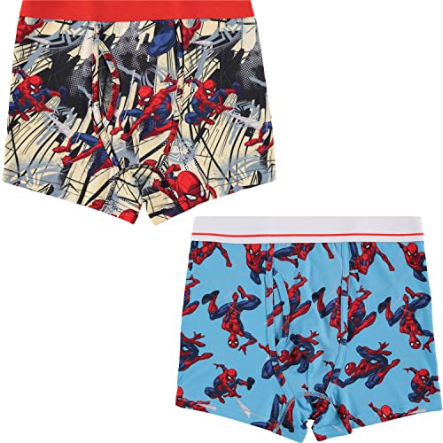 Marvel Mens Comics Boxer Briefs - Spiderman Mens Underwear - 2 Pack Boxer Briefs (Spiderman Multi, Large)