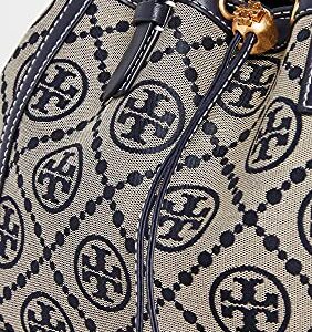 Tory Burch Women's T Monogram Jacquard Small Tote, Tory Navy, Blue, Print, One Size