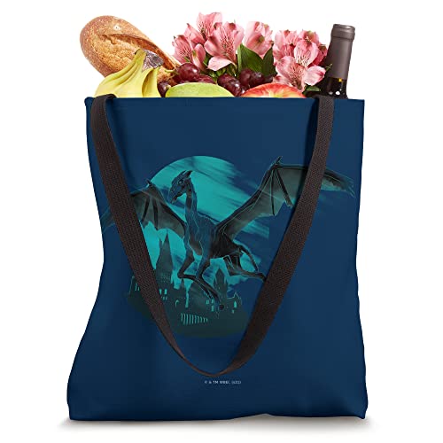 Harry Potter Thestral Flies Over Hogwarts Tote Bag