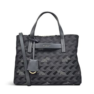 radley london finsbury park jacquard – medium zip top satchel