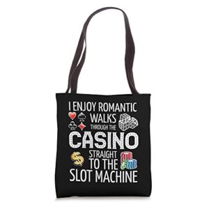 fun slot machine & gambler casino vegas tote bag