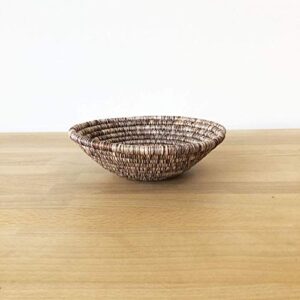 Small African Basket: Ruhondo/Rwanda Basket/Woven Bowl/Sisal & Sweetgrass Basket/Brick, Blush