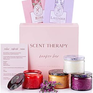 Aromatherapy Candle Gift Set for Women - 6-Piece Scented Candles, Ideal for Mom, Sister, Daughter, Perfect for Birthdays, Mother's Day, and Special Occasions - Relaxing and Delightful Fragrances