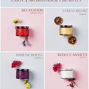 Aromatherapy Candle Gift Set for Women - 6-Piece Scented Candles, Ideal for Mom, Sister, Daughter, Perfect for Birthdays, Mother's Day, and Special Occasions - Relaxing and Delightful Fragrances