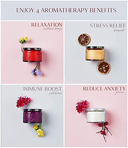 Aromatherapy Candle Gift Set for Women - 6-Piece Scented Candles, Ideal for Mom, Sister, Daughter, Perfect for Birthdays, Mother's Day, and Special Occasions - Relaxing and Delightful Fragrances