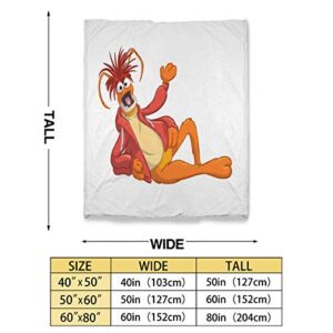 GACOZ-Pepe The King Prawn- Ultra Soft Throw Blanket Flannel Fleece All Season Light Weight Living Room Bedroom Warm Blanket 60×50inch