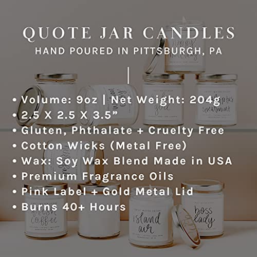 Sweet Water Decor You Got This Candle | Sea Salt, Jasmine, Wood, Cream Scented Soy Candles for Home | 9oz Clear Jar, 40 Hour Burn Time, Made in the USA