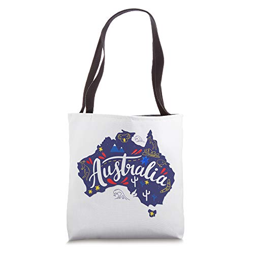 Australia Map Travel Aussie Down Under Australian Home Tote Bag