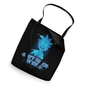 Rick and Morty Rick says Don't Touch My Stuff Tote Bag