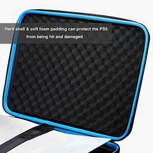 ZENACCE Hard-Shell Travel Case Compatible with PS5, Protective Carrying Case Holds Playstation 5 Console, Wireless DualSense Controllers, Original Base, Cables and Other Accessories