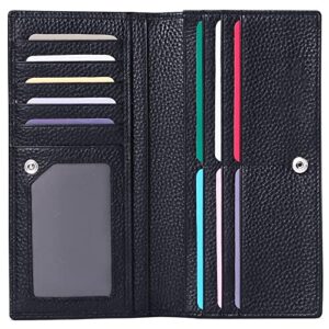 goiacii wallets for women rfid blocking ultra slim real leather credit card holder clutch