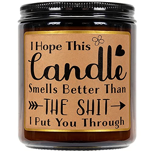 STORALIT Lavender Scented Candles Jars-I Hope This Smells Better, Funny Gifts for Women, Men, Best Friend Birthday Candle for Female, Sister, Mom,Unique Christmas Friendship Gift