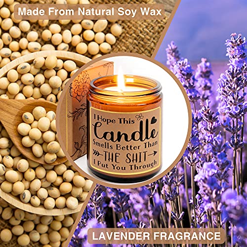 STORALIT Lavender Scented Candles Jars-I Hope This Smells Better, Funny Gifts for Women, Men, Best Friend Birthday Candle for Female, Sister, Mom,Unique Christmas Friendship Gift