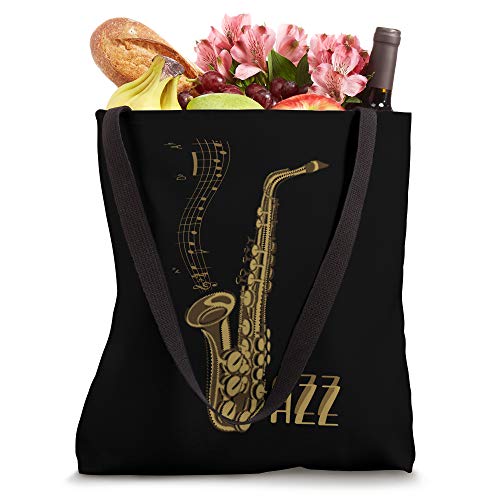 Jazz Music Gift For Jazz Lovers Jazz Fans Saxophone Players Tote Bag