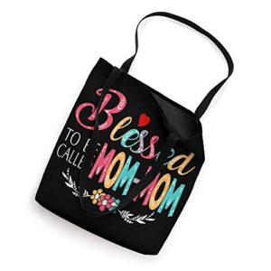 Blessed to be called Mom-mom Colorful For Grandma Tote Bag