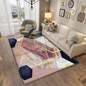 Abstract Geo Area Rugs Non-Slip Floor Mat Doormats Home Runner Rug Carpet for Bedroom Indoor Outdoor Kids Play Mat Nursery Throw Rugs Yoga Mat