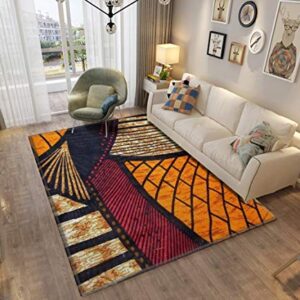 Hot and Warm African Wax Print Area Rugs Non-Slip Floor Mat Doormats Home Runner Rug Carpet for Bedroom Indoor Outdoor Kids Play Mat Nursery Throw Rugs Yoga Mat