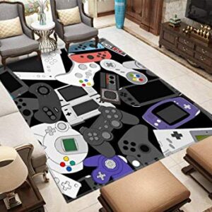 Gamer Controller Area Rugs Non-Slip Floor Mat Doormats Home Runner Rug Carpet for Bedroom Indoor Outdoor Play Mat Nursery Throw Rugs Yoga Mat