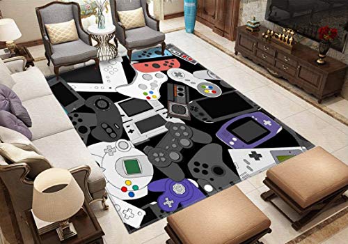 Gamer Controller Area Rugs Non-Slip Floor Mat Doormats Home Runner Rug Carpet for Bedroom Indoor Outdoor Play Mat Nursery Throw Rugs Yoga Mat