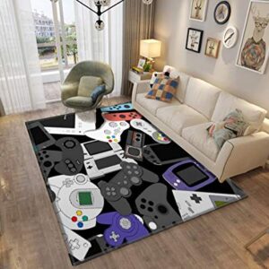 Gamer Controller Area Rugs Non-Slip Floor Mat Doormats Home Runner Rug Carpet for Bedroom Indoor Outdoor Play Mat Nursery Throw Rugs Yoga Mat