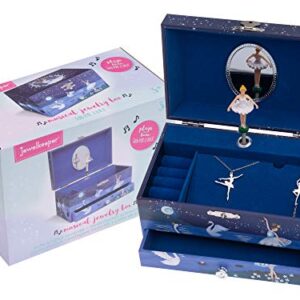 Jewelkeeper Ballerina Music Box & Little Girls Jewelry Set - 3 Ballerina Gifts for Girls - Jewelry Box for Girls