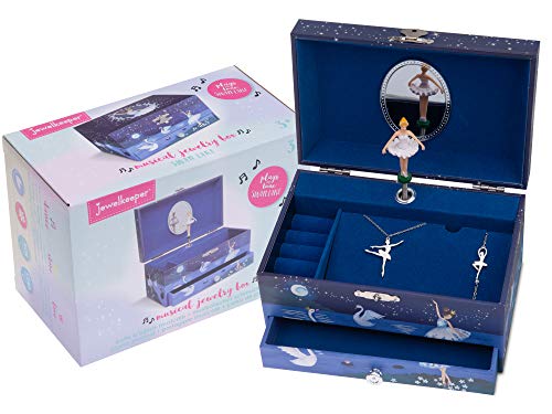 Jewelkeeper Ballerina Music Box & Little Girls Jewelry Set - 3 Ballerina Gifts for Girls - Jewelry Box for Girls