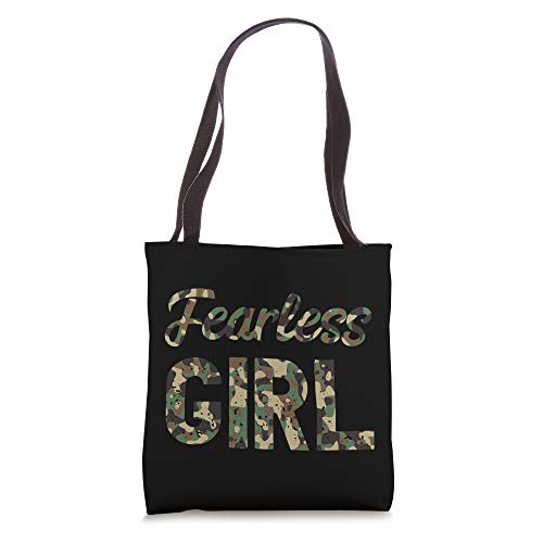 Fearless Girl I Camo Cute Camouflage Lover Tote Bag