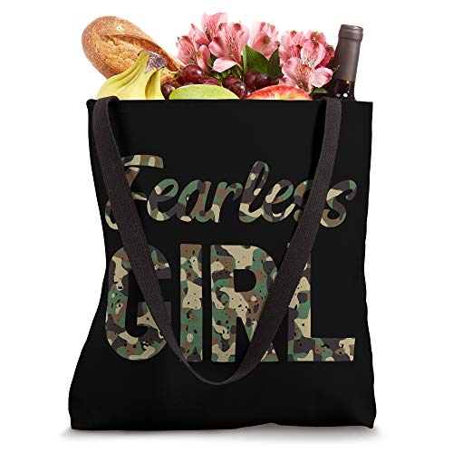 Fearless Girl I Camo Cute Camouflage Lover Tote Bag