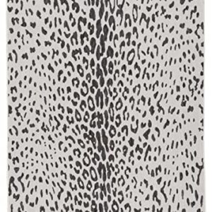 Signature Design by Ashley Samya 8 x 10 Leopard Print Rug, Black & White