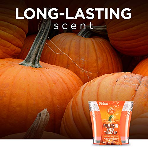 Glade Candle Pumpkin Spice, Fragrance Candle Infused with Essential Oils, Air Freshener Candle, 3-Wick Candle, 6.8 Oz