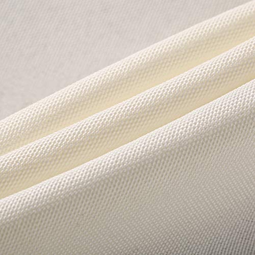 RUIBAO HOME Beige Cream(Light Yellow) Rectangle Tablecloth Spill and Waterproof Wrinkle Washable Polyester Tablecloth for Dining Table Kitchen, 60 x 85 Inches（60 x 85 in， Cream）