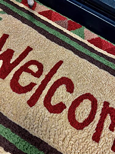 Pine Cone Welcome Machine Washable 20" x 30" Jellybean Accent Rug