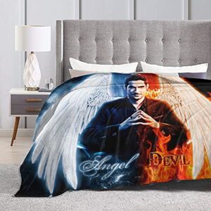 ultra-soft fleece blanket lucifer flannel throw blankets for couch & bed 60″x50″