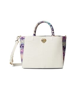 betsey johnson jayla satchel white multi one size