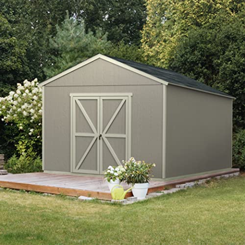 Handy Home Products Astoria 12x16 Do-It-Yourself Wooden Storage Shed with Floor