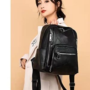 Women Backpack Purse PU Leather Shoulder Bag Travel Bag Handbag Casual Fashion Multifunctional Design Satchel Bag Anti-theft