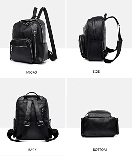 Women Backpack Purse PU Leather Shoulder Bag Travel Bag Handbag Casual Fashion Multifunctional Design Satchel Bag Anti-theft