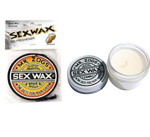 sex wax coconut air freshener and coconut candle bundle