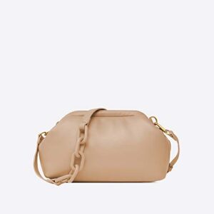 Pixie Mood Inc, Bubbly 12.5 x 6 Vegan Leather Clutch Crossbody Tote, Sand