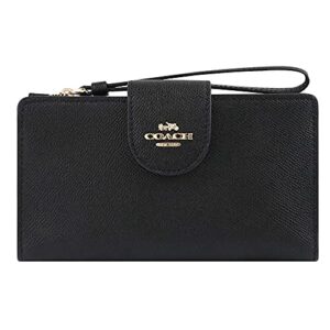 coach cross grain tech wallet in black