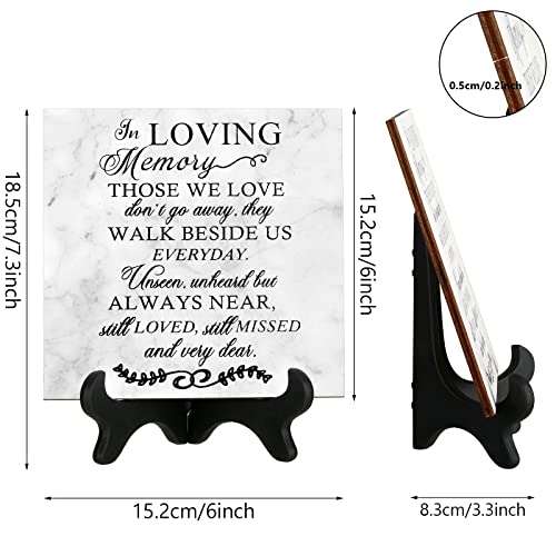 Sympathy Gifts for Loss of Loved One Funeral Plaques in Loving Remembrance Plaques with Plastic Stand Wooden Funeral Sympathy Present Memorial Sorry for Your Loss Plaque Sign in Memory of Loved One