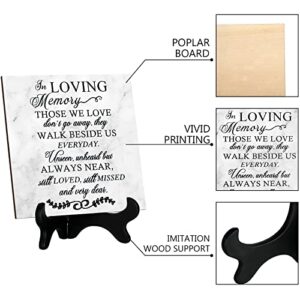 Sympathy Gifts for Loss of Loved One Funeral Plaques in Loving Remembrance Plaques with Plastic Stand Wooden Funeral Sympathy Present Memorial Sorry for Your Loss Plaque Sign in Memory of Loved One